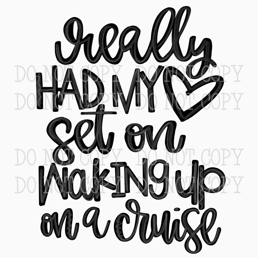 Heart Set on a Cruise Hand Drawn Digital Download - Etsy