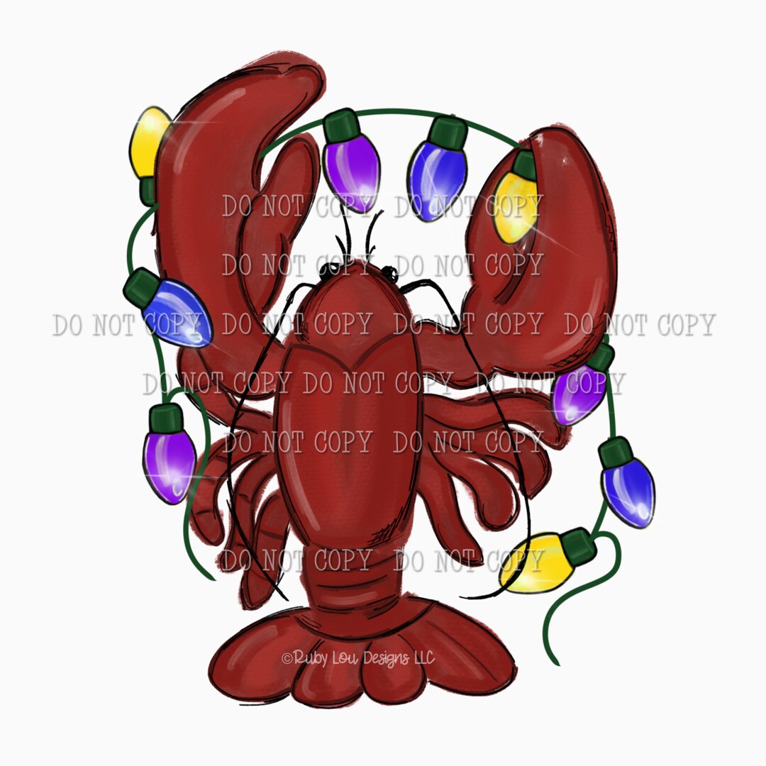 Crawfish Christmas | Sha | Hand Drawn Digital Download | Sublimation ...