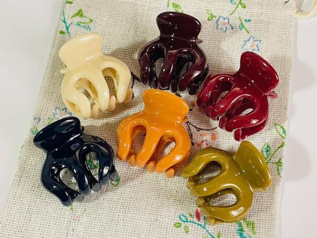 Pumpkin Style Hair Claw Clips Clamp for Small Fine to Medium Hairs With ...
