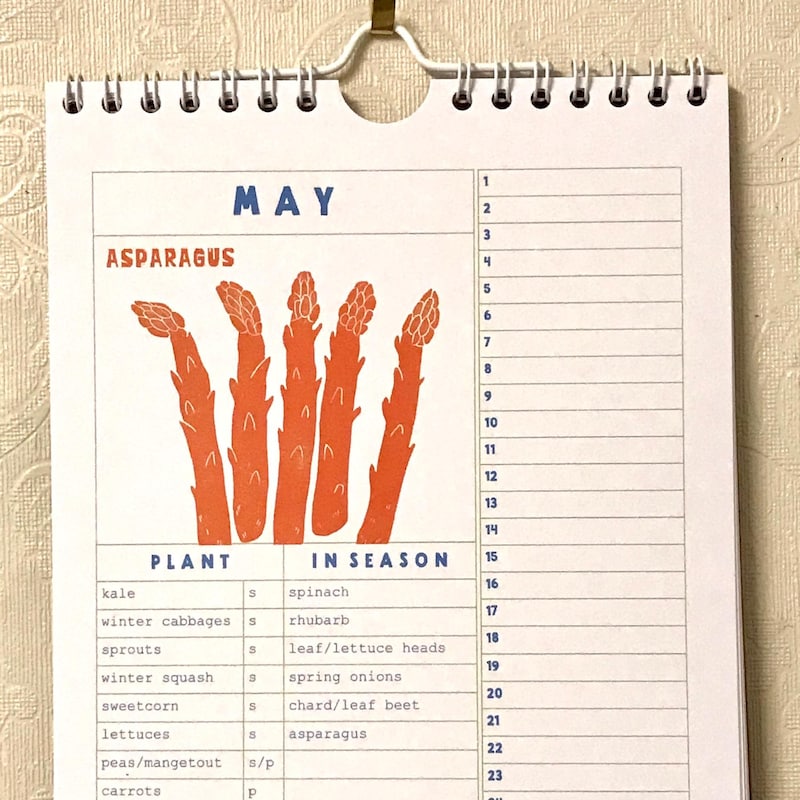 Seasonal Plants Calendar - Etsy UK