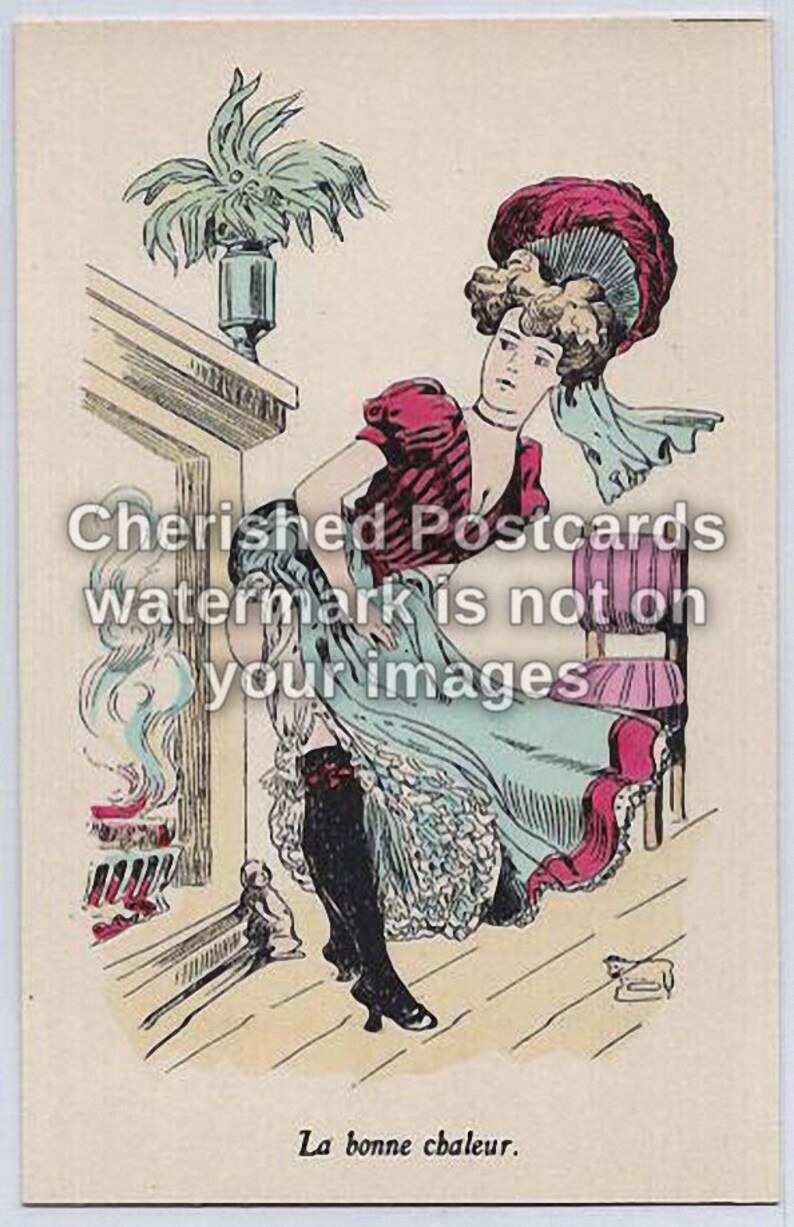 Paper & Party Supplies Postcards French Risque Drawings Images ...