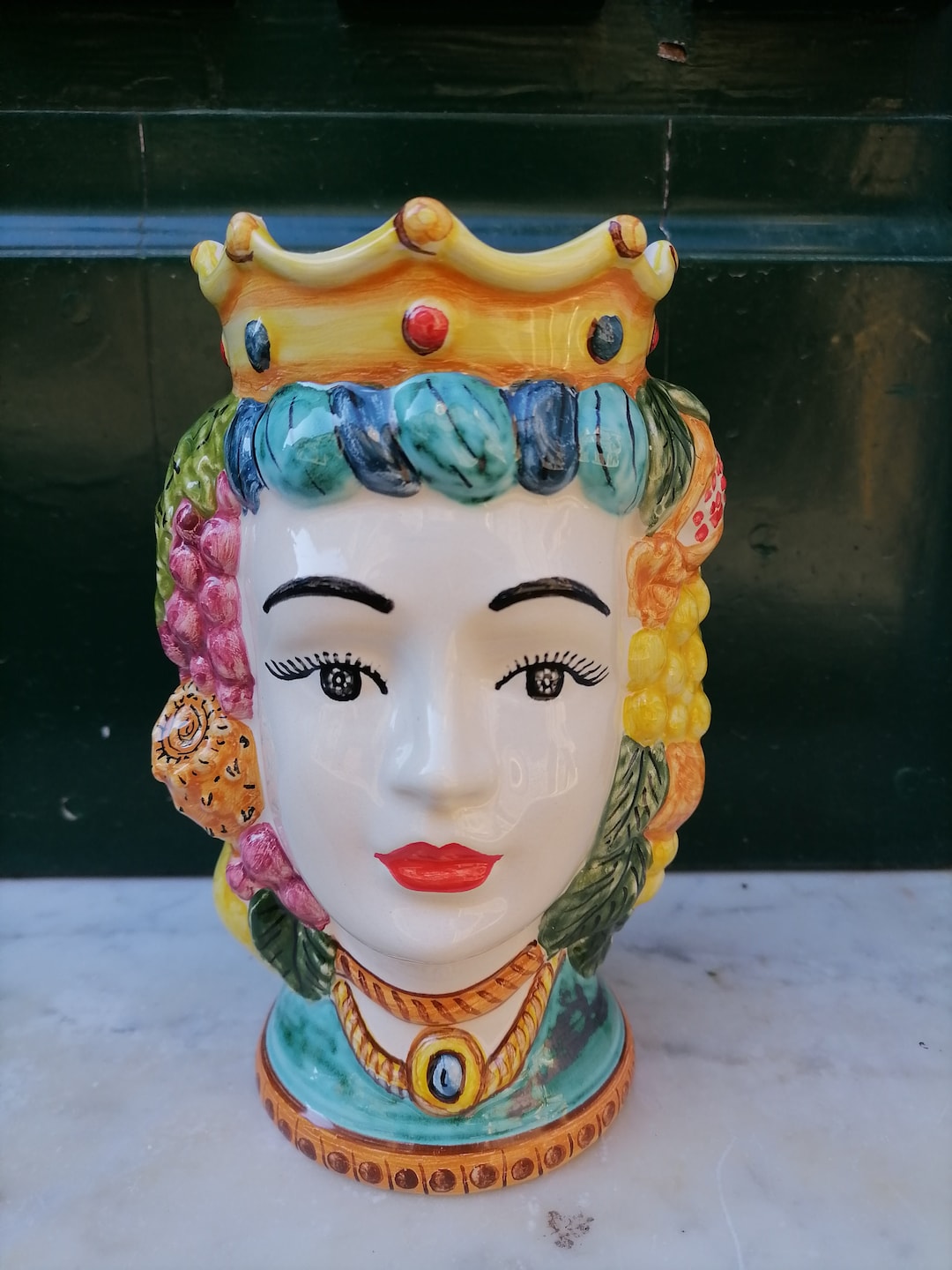 Sicilian Double Sided Head Vase, Sicilian "moor Heads", Moorish Head ...