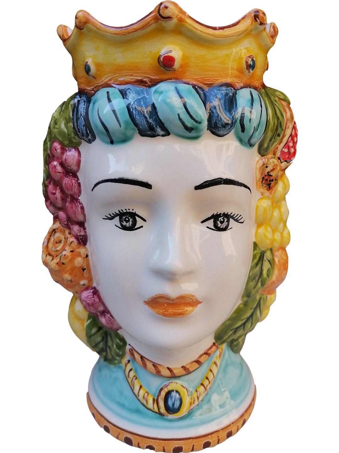 Sicilian Double Sided Head Vase, Sicilian moor Heads, Moorish Head, Two ...