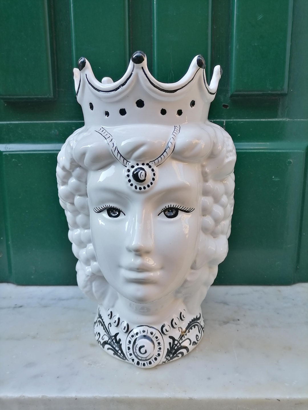 Sicilian Double Sided Head Vase, Sicilian "moor Heads", Moorish Head ...