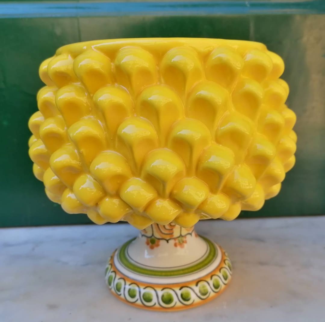 Pinecone Bowl/ Sicilian Half Pine Cone Ceramic Vase - Etsy