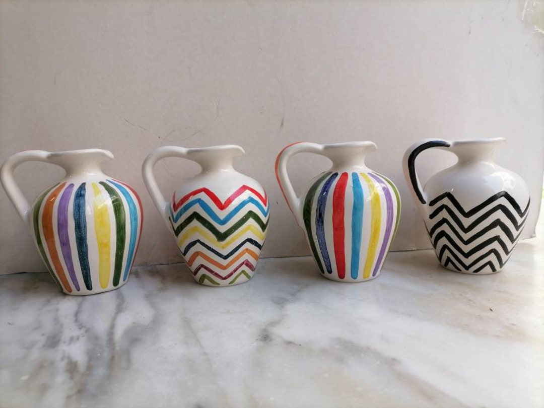 Hand-painted Ceramic Cruets / Oil Cruets - Etsy