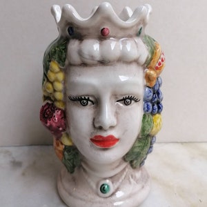 Sicilian Double Sided Head Vase - Etsy
