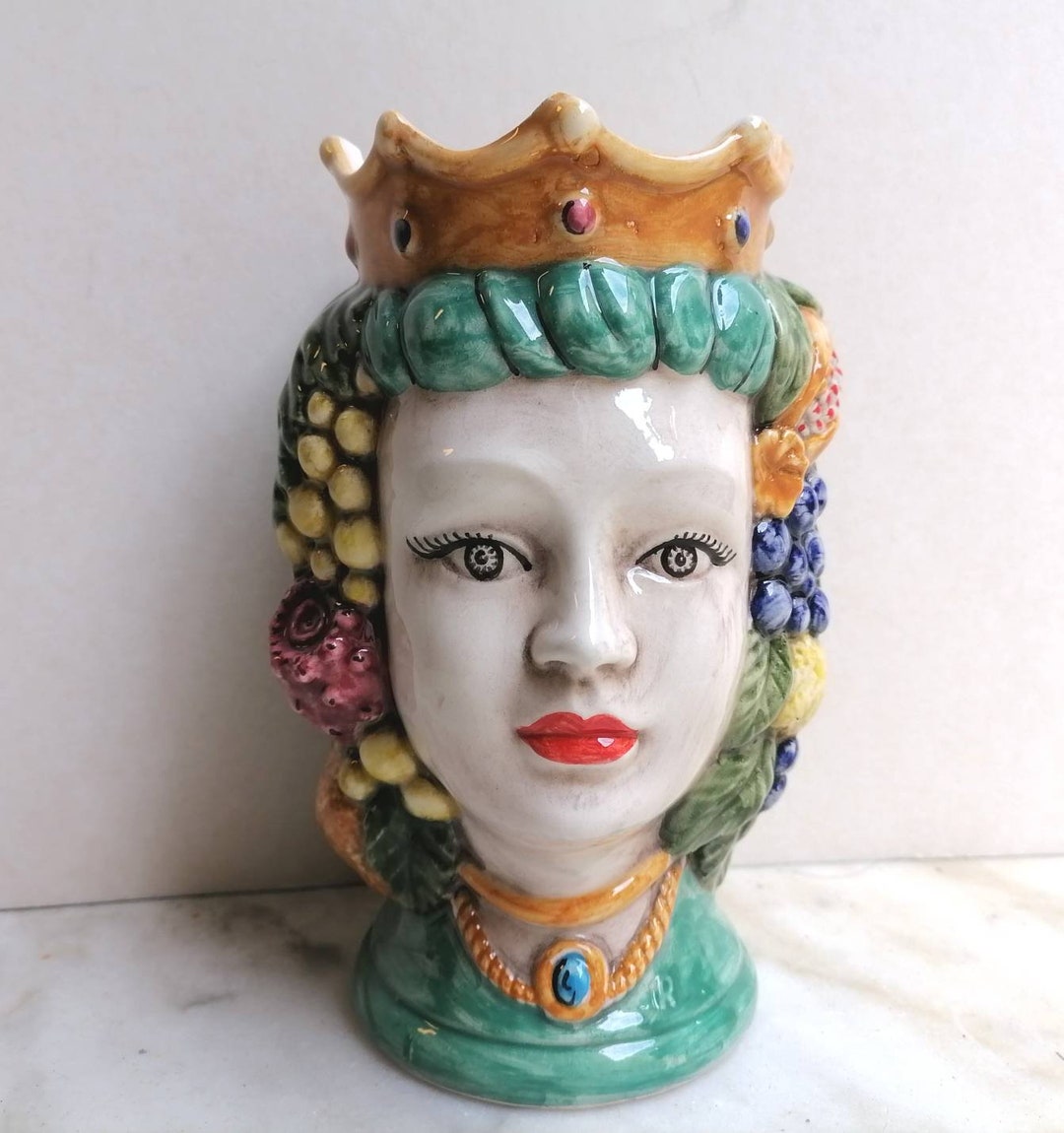 Sicilian Double Sided Head Vase, Sicilian "moor Heads", Moorish Head ...