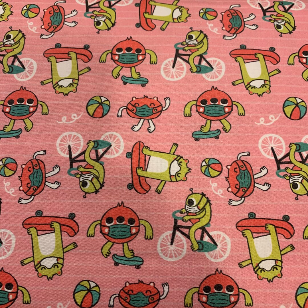 Monsters in Masks -pink - Etsy