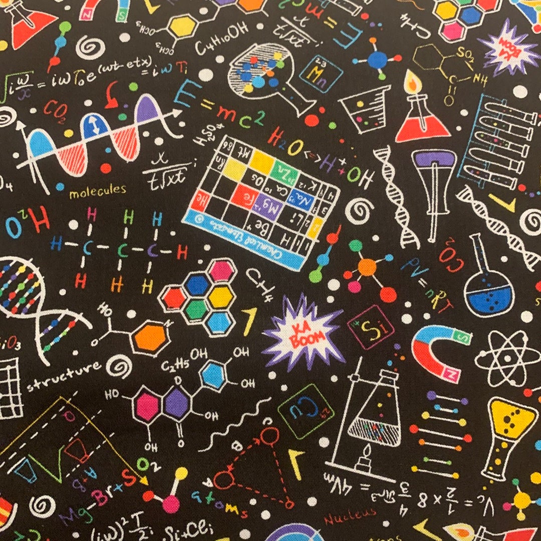 Science - Colorful on Black Background - Etsy
