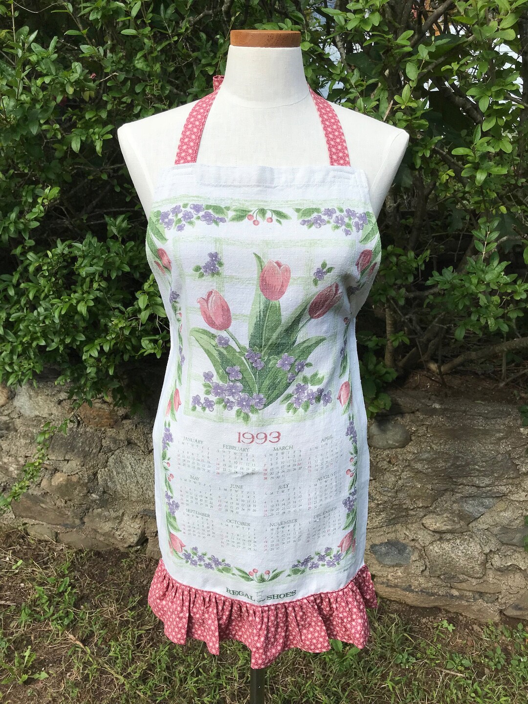 Apron, Repurposed 1993 Vintage Calendar, Pink - Etsy