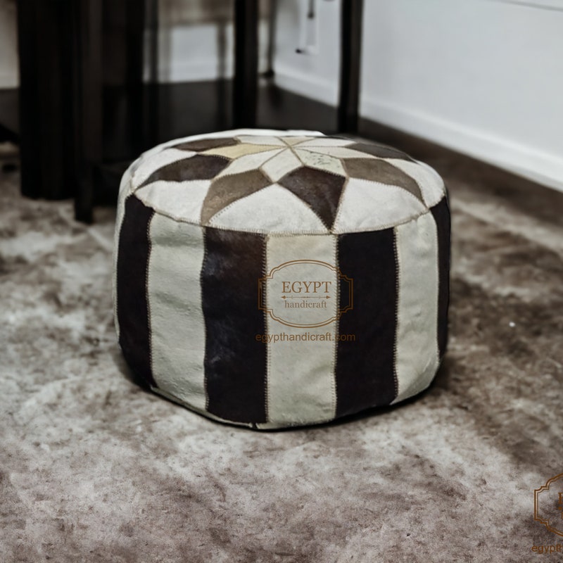 Cowhide Ottoman - Etsy
