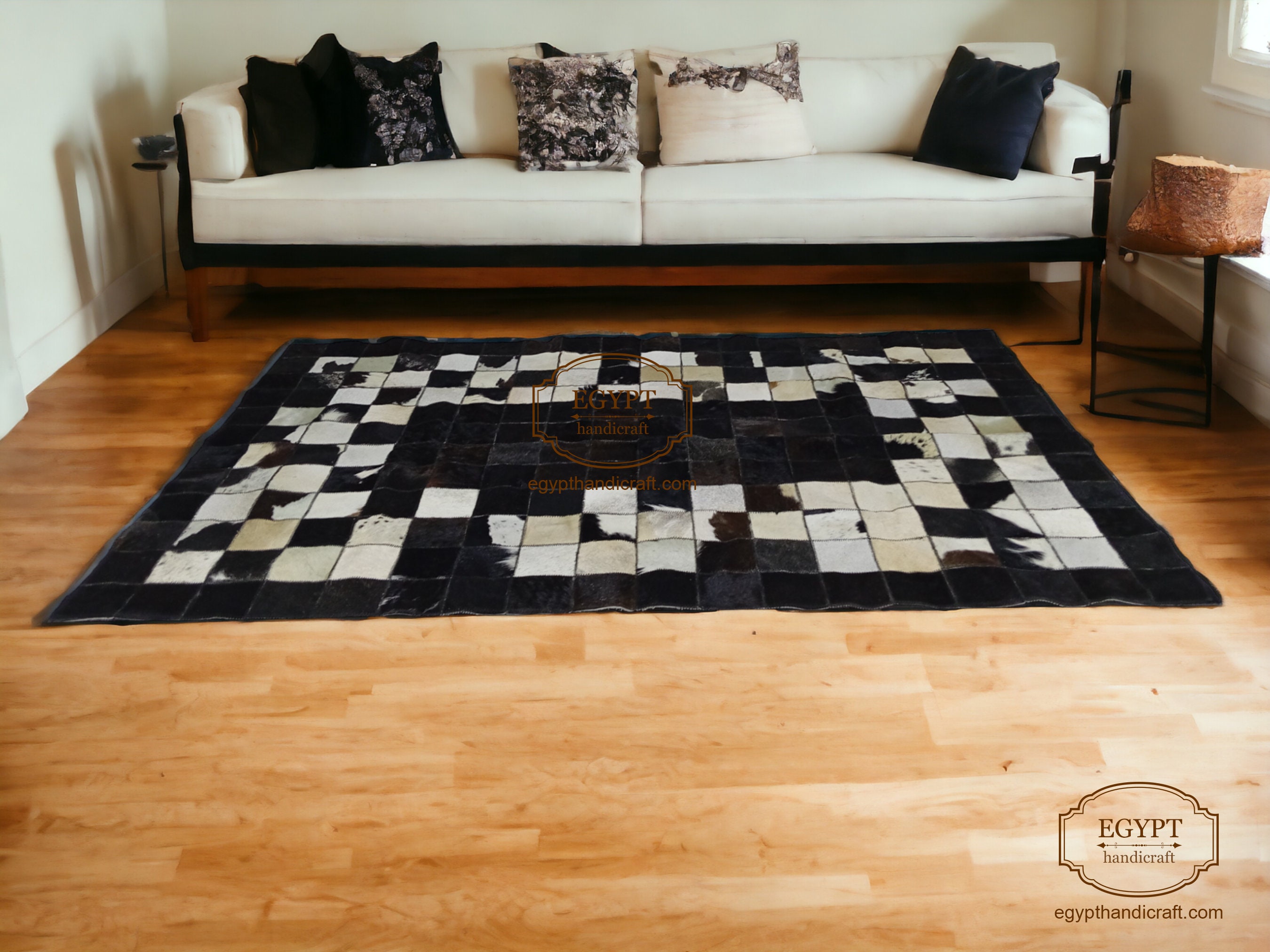 Genuine Cow Hide Rug Handmade Egyptian Rug Cowhide Rug Cow Skin Rug ...