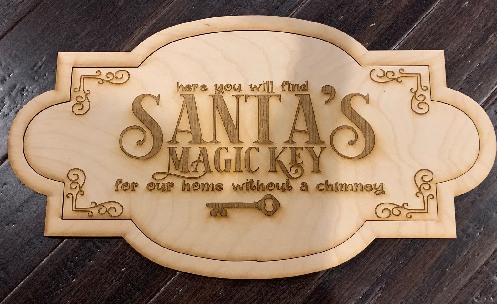 Santa's Magic Key Sign svg laser design cut file | Etsy