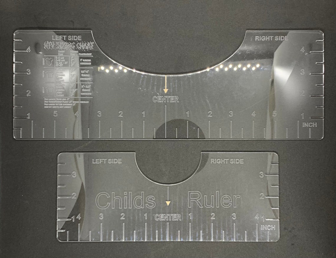 Tshirt Ruler SVG - T-shirt Alignment Tool - HTV Sizing Chart- Shirt ...