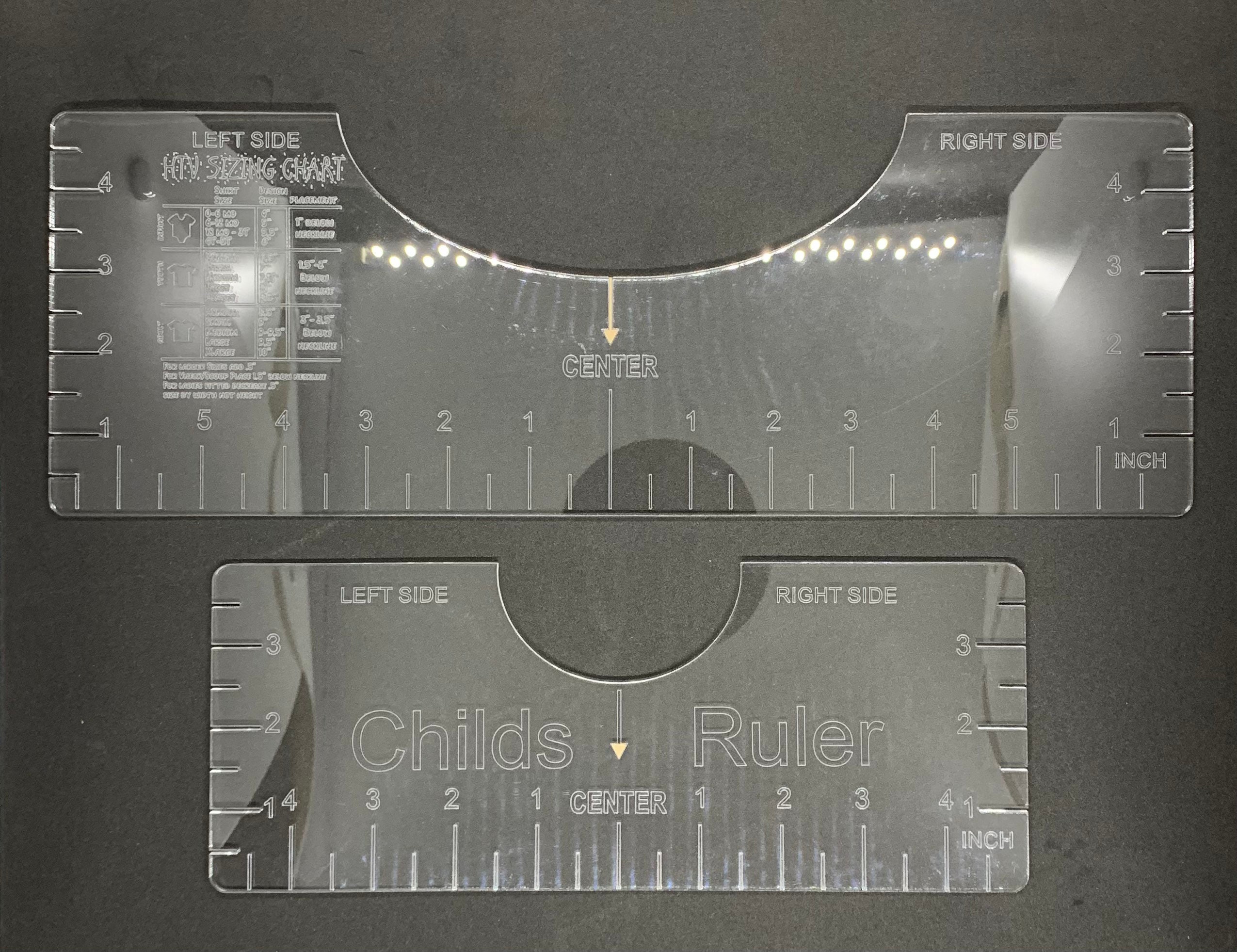 Tshirt Ruler SVG - T-shirt Alignment Tool - HTV Sizing Chart- Shirt ...