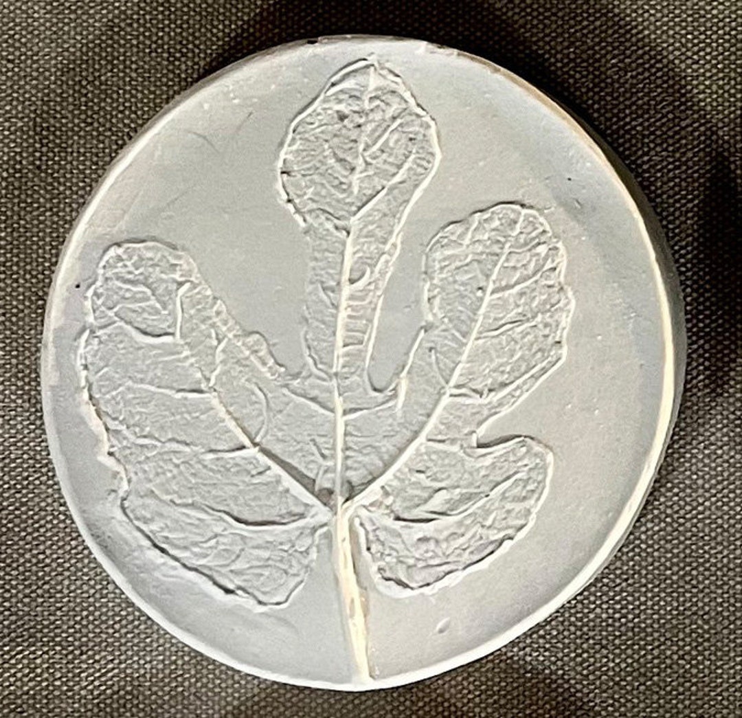 Fig Leaf – Round 14mm Botanical Bas Relief - Etsy