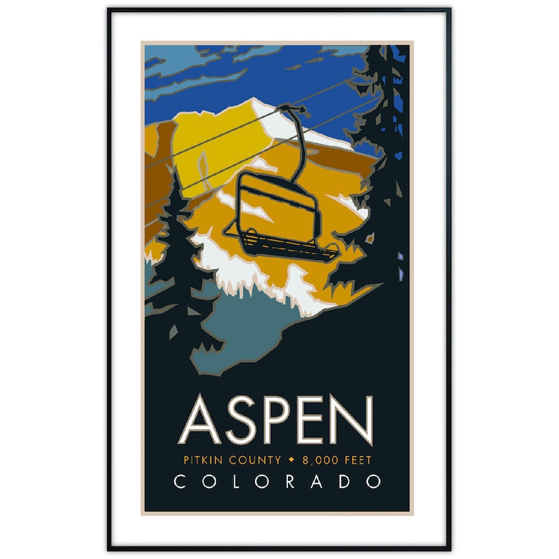Aspen Colorado Poster - Etsy
