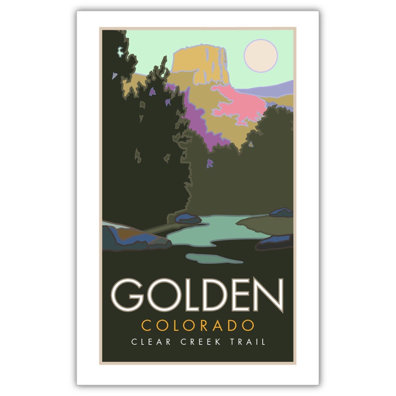Golden Colorado Poster - Etsy