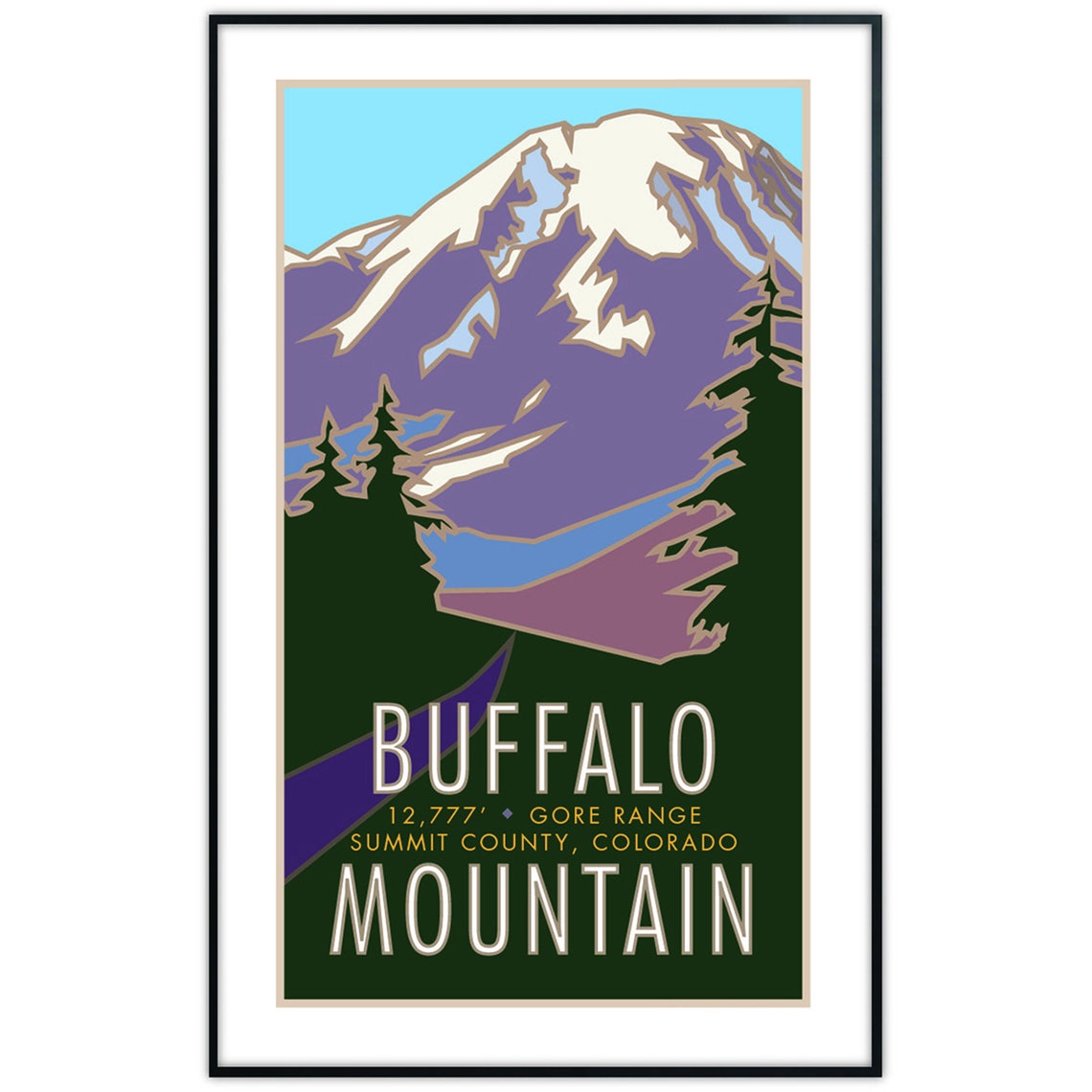 Buffalo Mountain Colorado Poster - Etsy