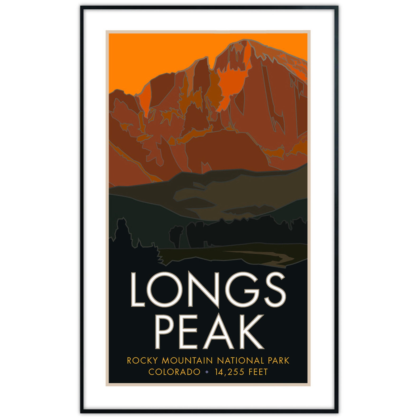 Longs Peak Poster - Etsy