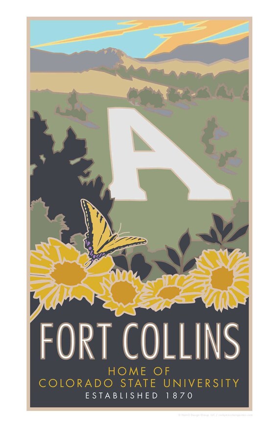 Fort Collins Colorado Poster | Etsy