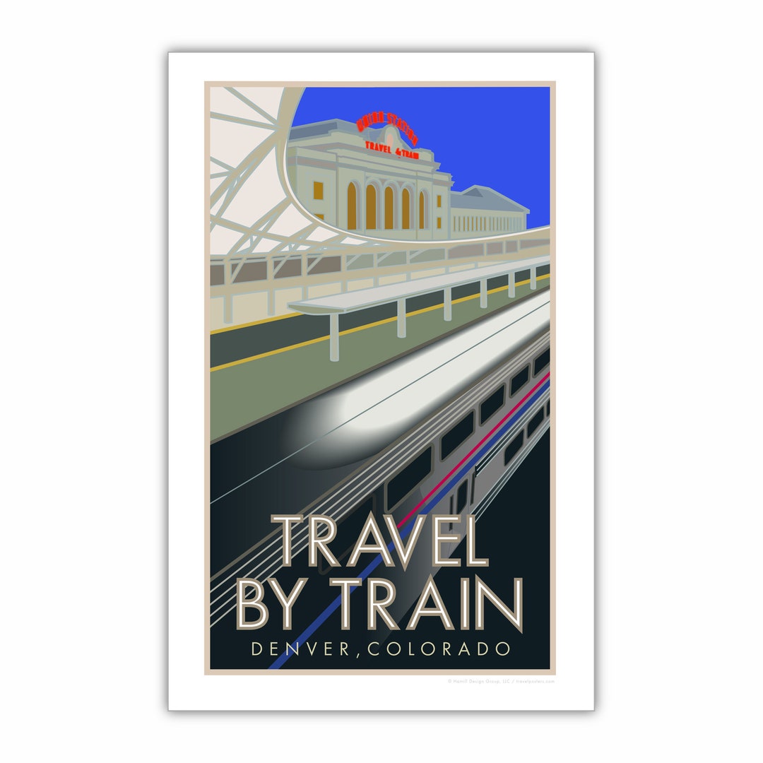 Denver Union Station Train Poster - Etsy