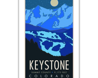 Keystone Ski Print Colorado Ski Poster Wedding Gift - Etsy