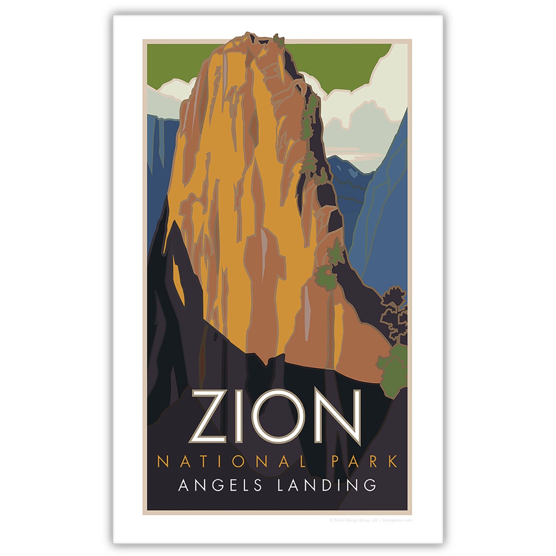 Zion National Park angels Landing Utah Poster - Etsy