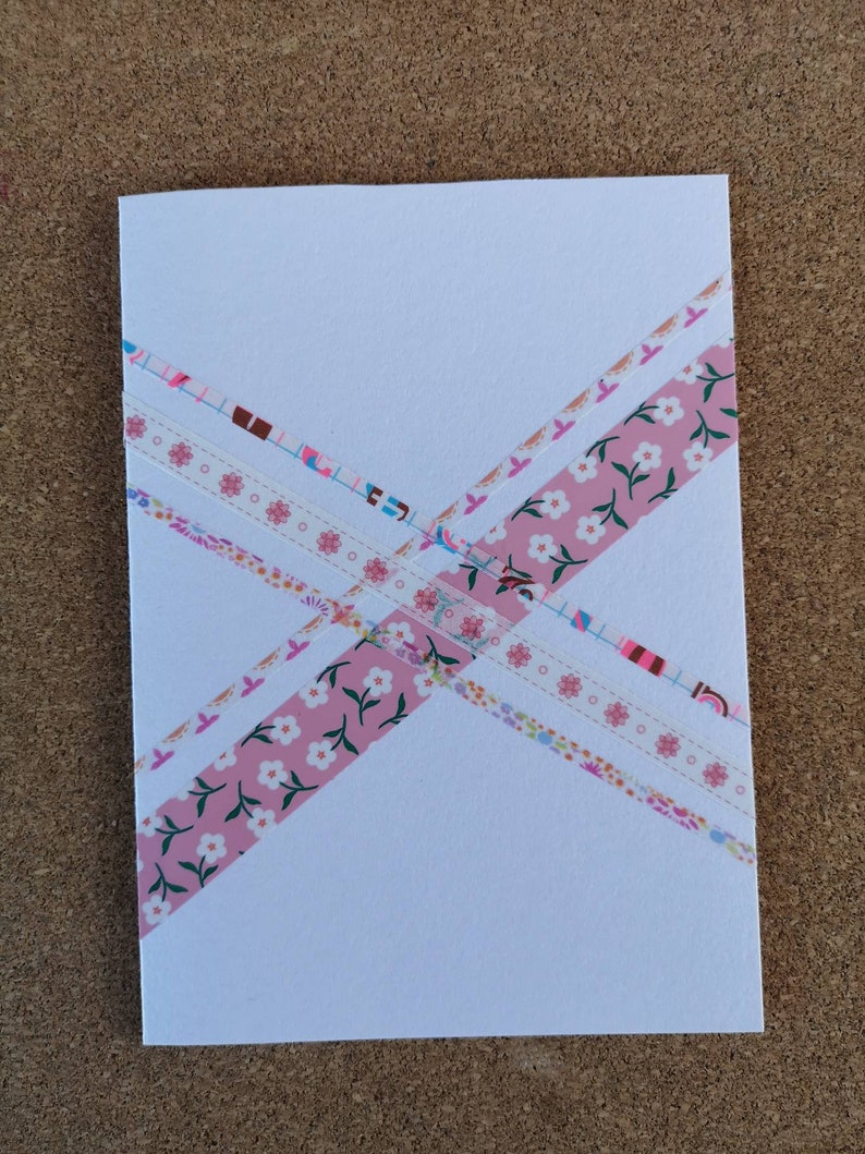 Handmade Washi Tapes Neutral Cards (set of Six) - Etsy