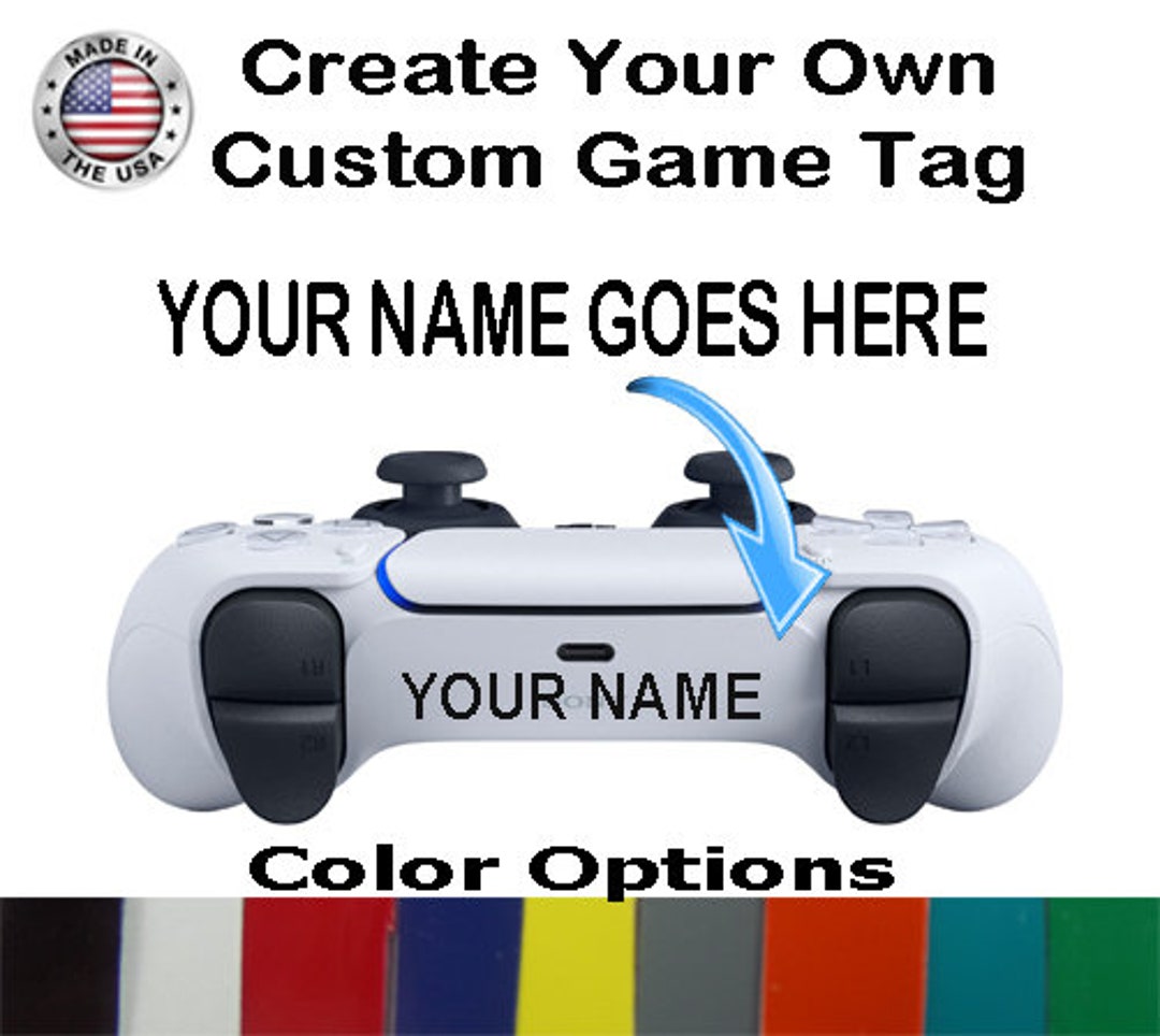 PS5 Dualsense Controller Custom Name PSN ID Username Gamer Tag Decal ...