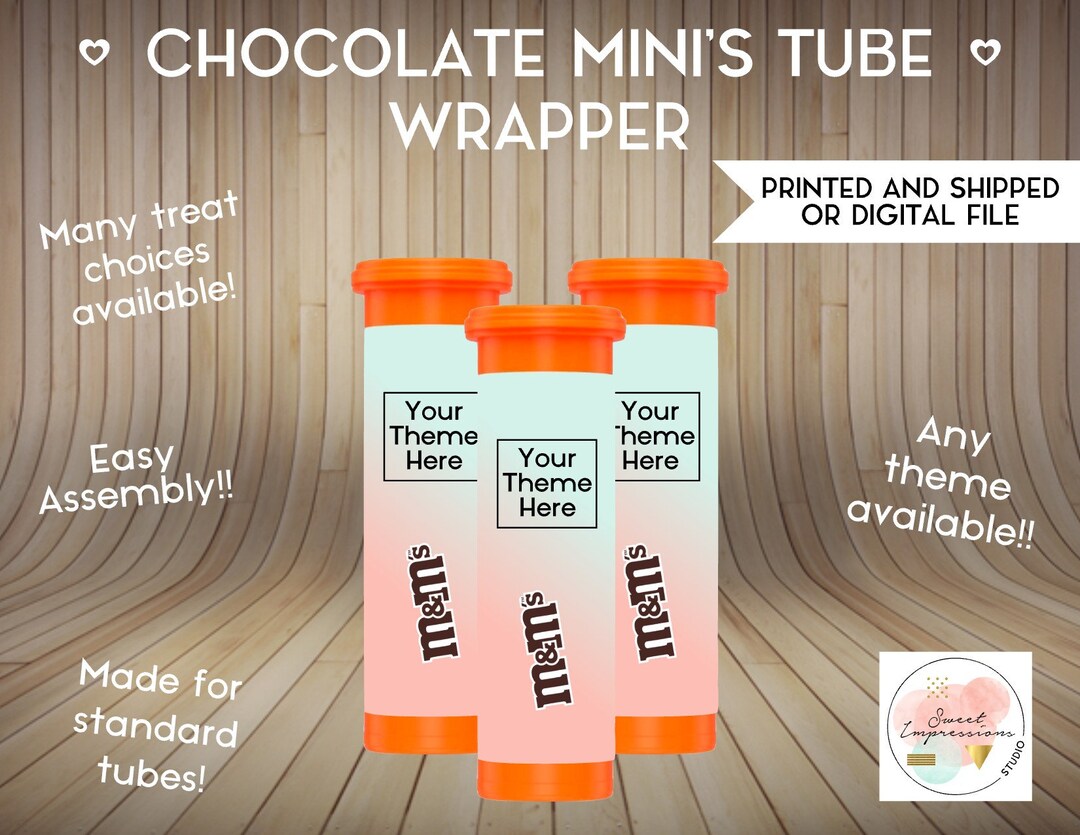 Chocolate Mini's Tube Wrapper | Custom Prints or Digital File ...