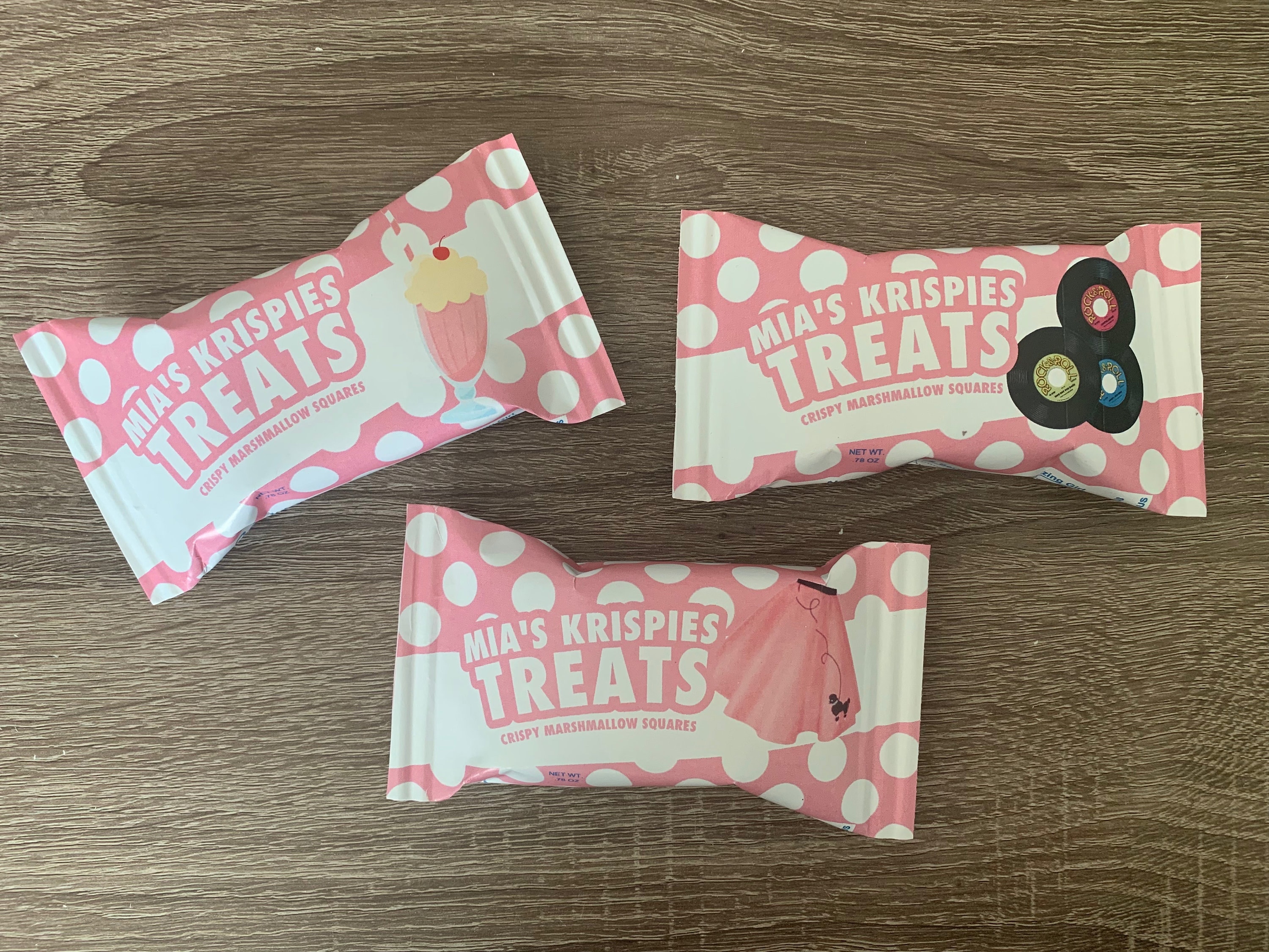 50s Grease Rice Krispies Treats, Chip Bags, Fruit Snacks, Custom ...