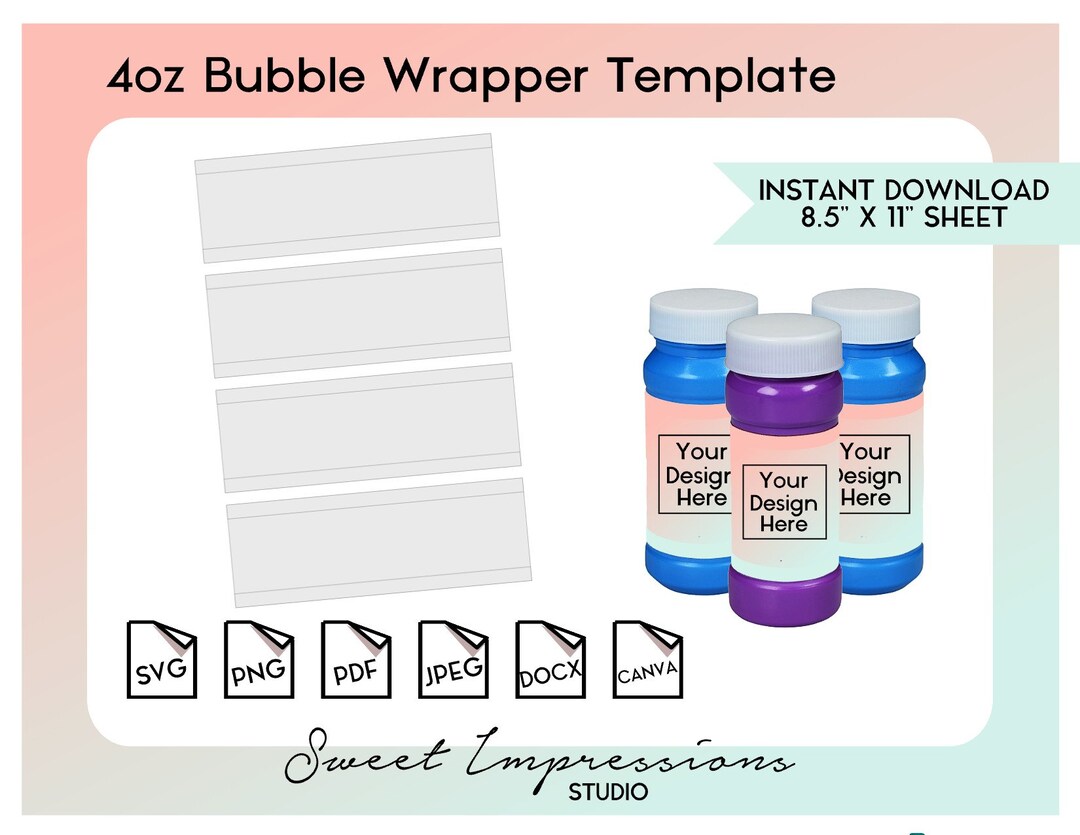 Bubble Wrapper Template | Blank Template | Svg, Png,pdf, Jpeg, Docx ...