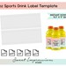 Sports Drink Template | Blank Template | Svg, Png,pdf, Jpeg, Docx ...