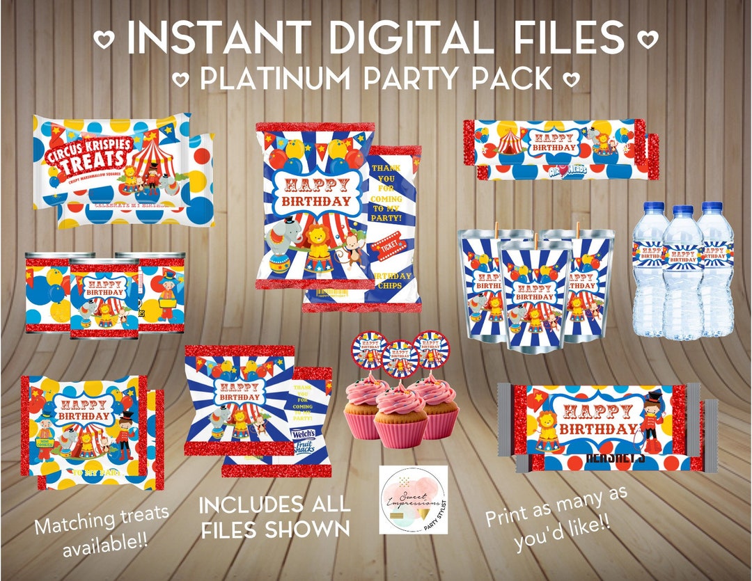Circus Carnival Platinum Party Pack INSTANT DOWNLOAD Party Treats ...
