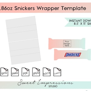 Chocolate Bar Wrapper Template | Blank Template | Svg, Png,pdf, Jpeg ...