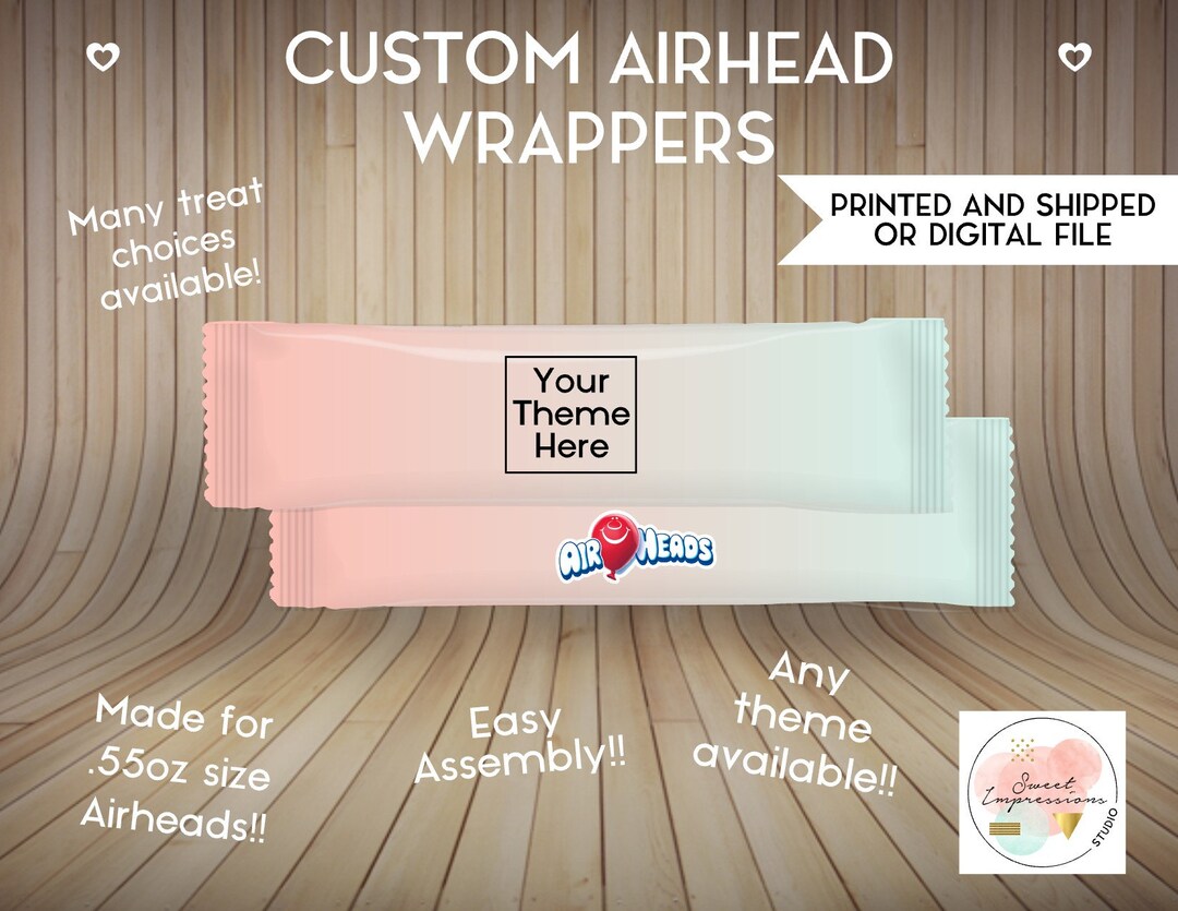 Custom Candy Prints or Digital File Wrapper Birthday, Baby Shower ...