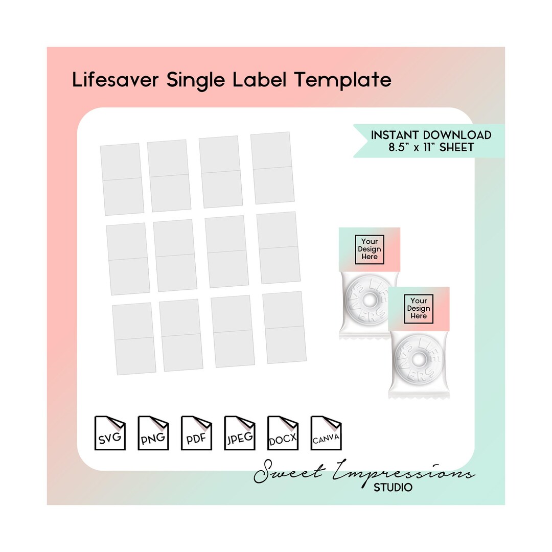 Single Mint Label Template | Blank Template | Svg, Png,pdf, Jpeg, Docx ...