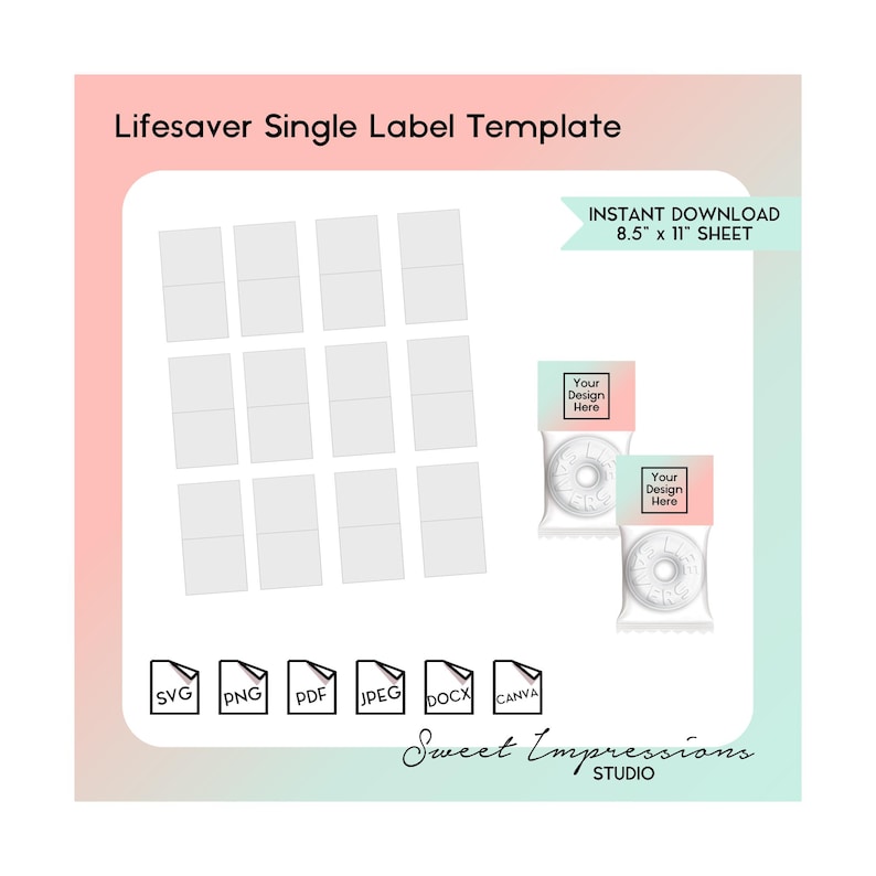 Single Mint Label Template | Blank Template | Svg, Png,pdf, Jpeg, Docx ...
