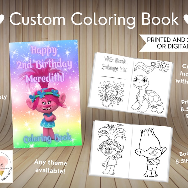 Party Favor Coloring Book Templates - Etsy