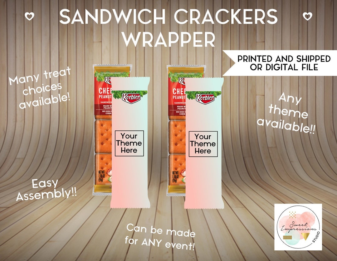 Custom Sandwich Cracker Wrapper Prints or Digital File Birthday, Baby ...