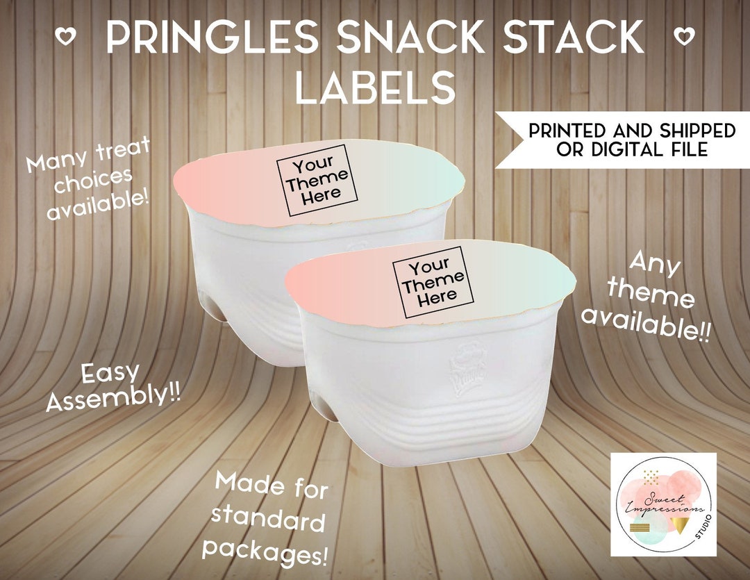 Custom Pringles Snack Stack Labels Prints or Digital File Birthday ...
