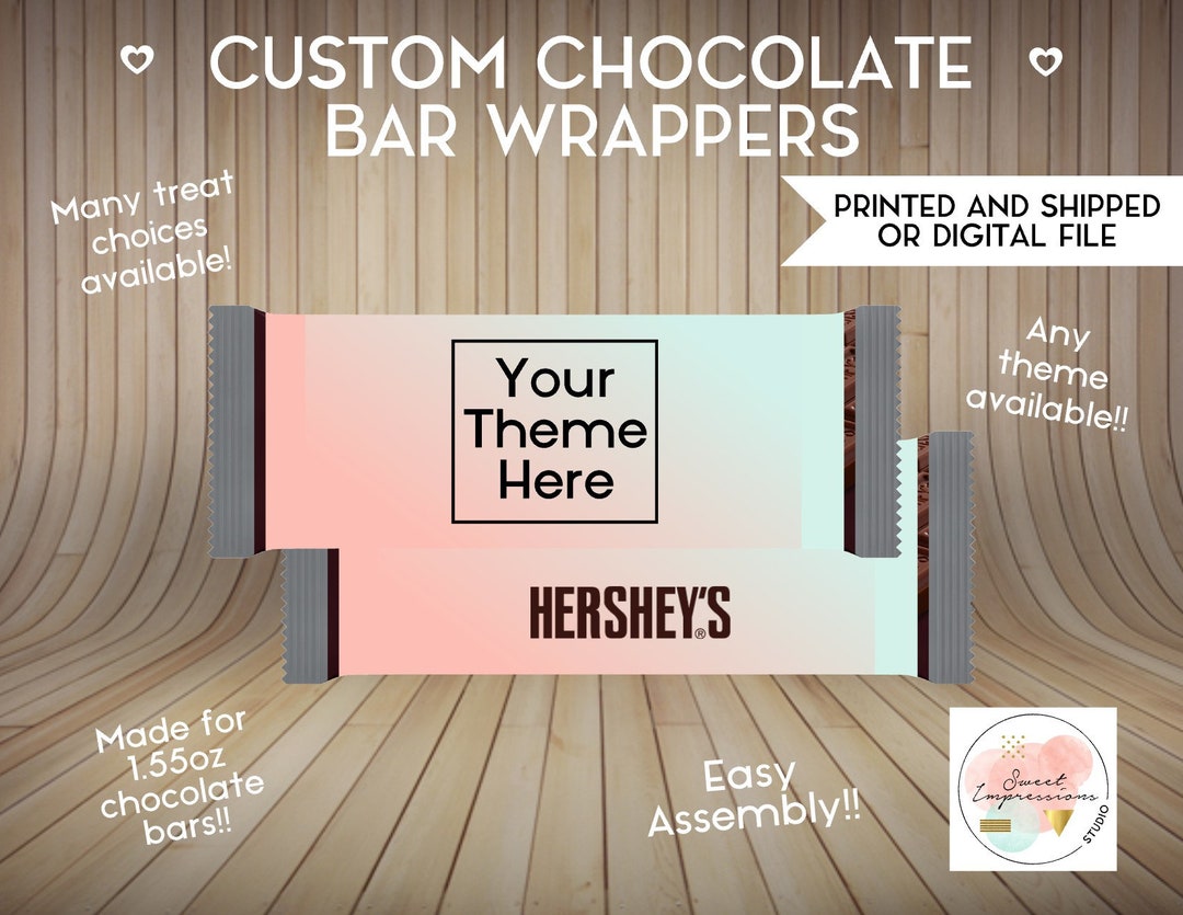 Chocolate Bar Wrapper | Custom Prints or Digital File | Birthday, Baby ...