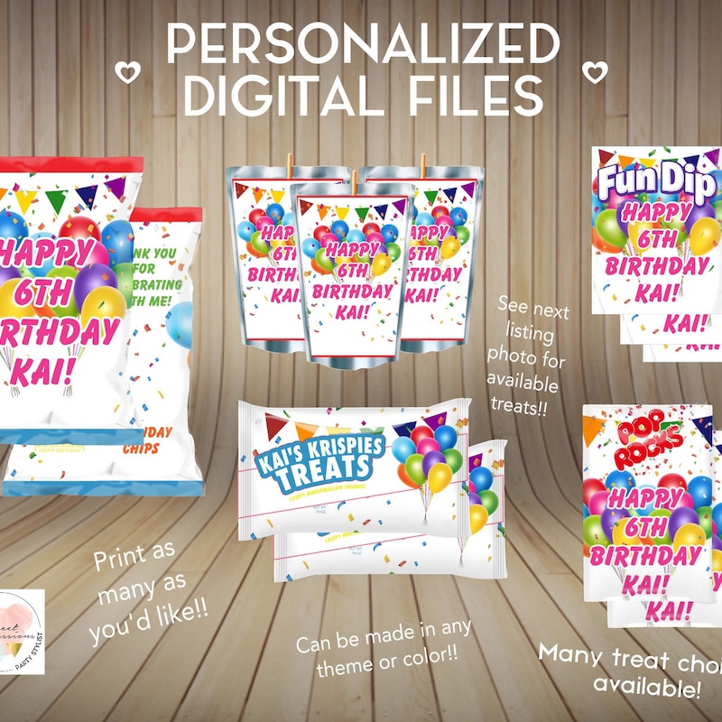 Colorful Custom Chip Bags - Etsy