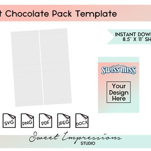 Hot Chocolate Package Template | Blank Template | Svg, Png,pdf, Jpeg ...
