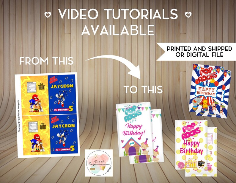 Custom Pop Rocks Candy Wrapper Prints or Digital File - Etsy