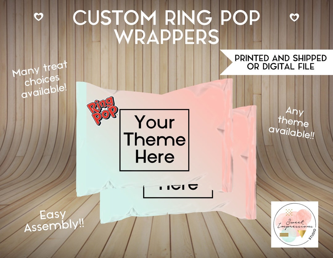 Custom Ring Pop Candy Wrapper Prints or Digital File - Etsy