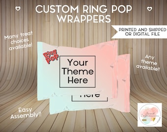 Custom Ring Pop Wrappers I Will Customize to Match Your Theme - Etsy