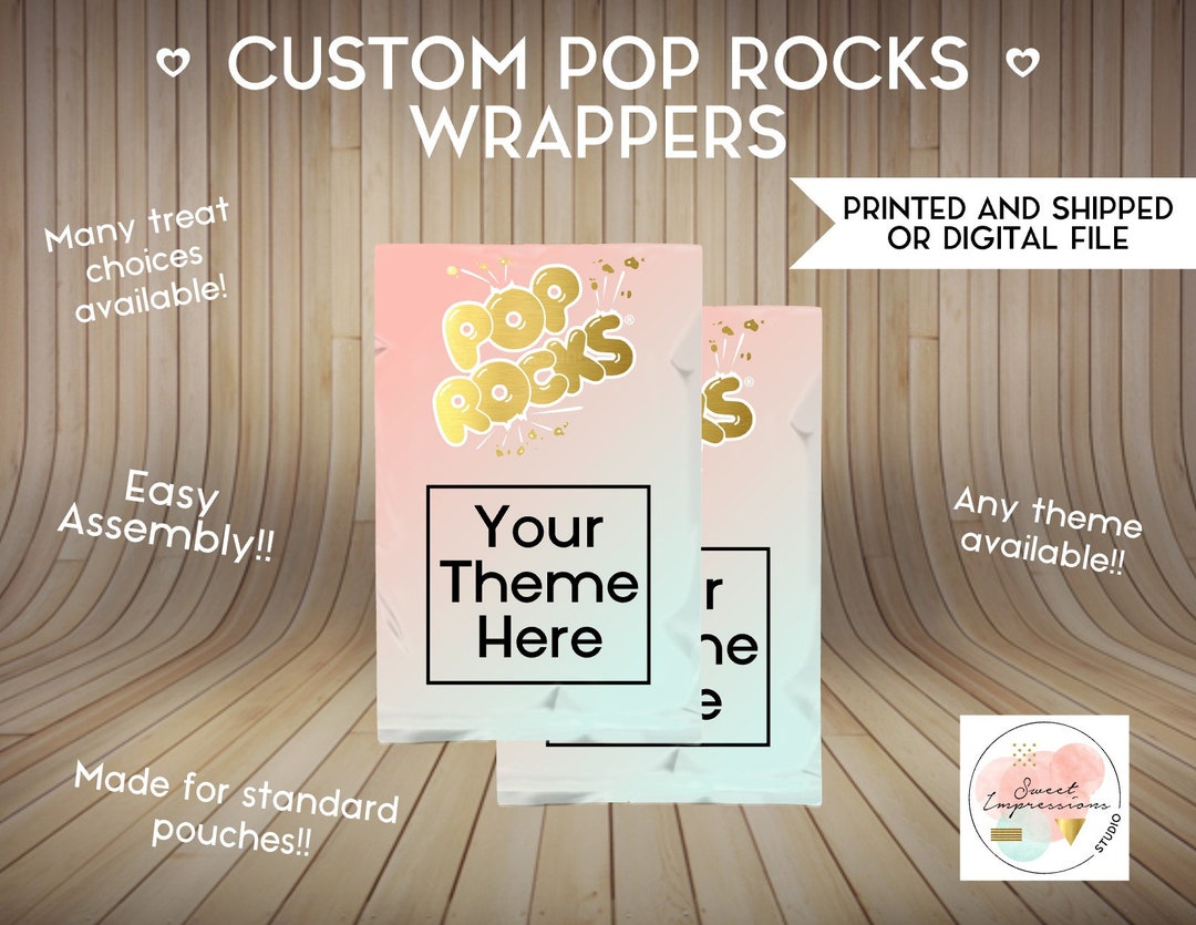 Custom Pop Rocks Candy Wrapper Prints or Digital File Birthday, Baby ...
